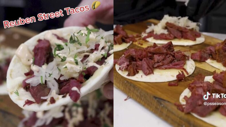 This Reuben Street Taco Recipe Puts A Unique Spin On The Classic St ...