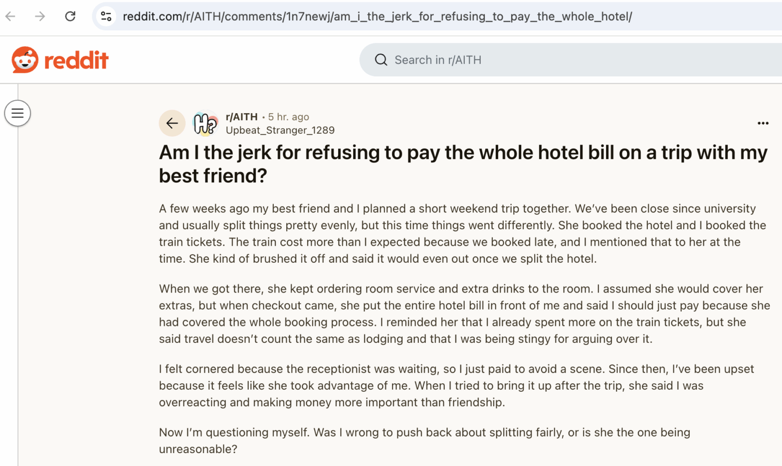 Her Best Friend Ordered Room Service And Stuck Her With The Extra ...