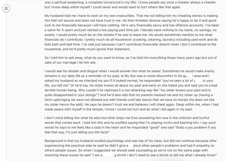 Her Husband Knew She Was Married When They Started Their Affair, But ...