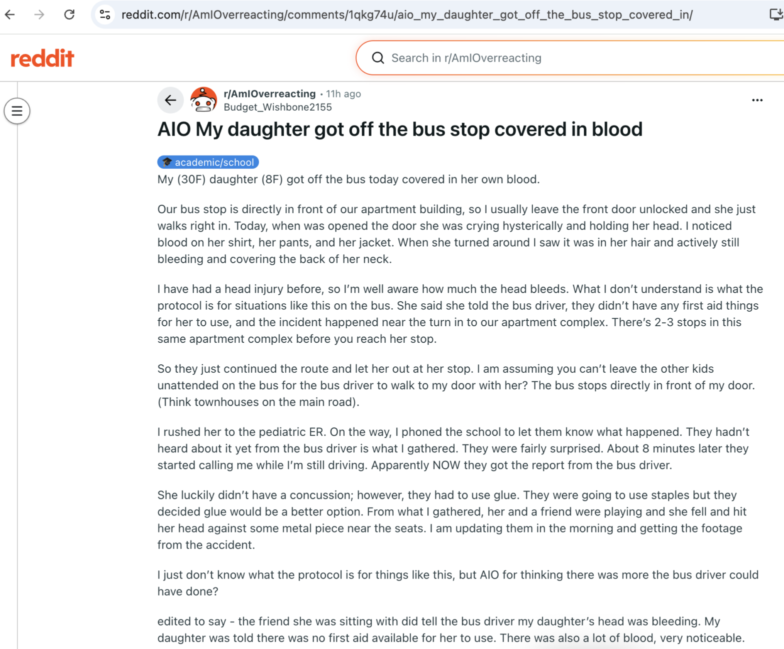 Her Daughter Got Off The School Bus Bleeding From Her Head, And She's ...