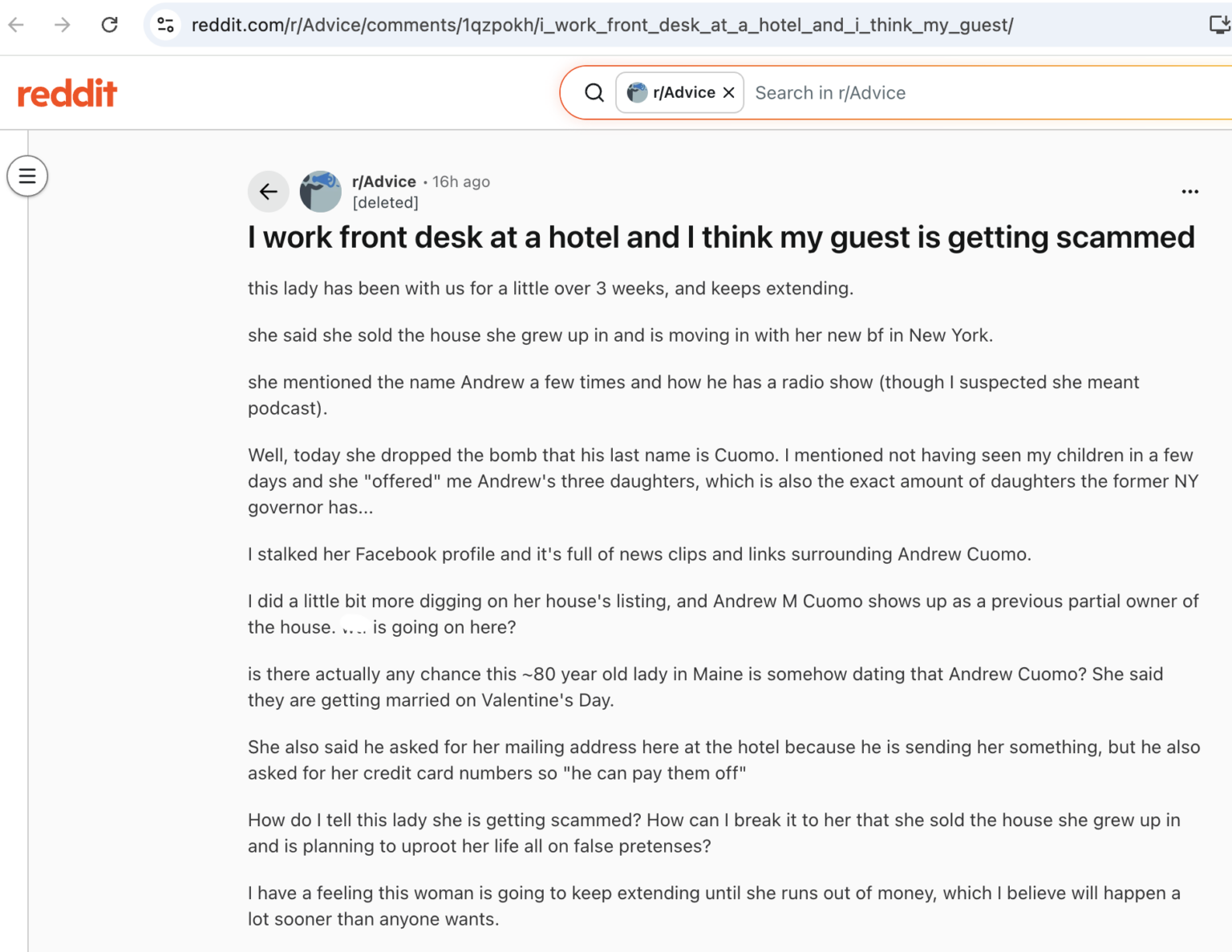 She Has An Elderly Woman Staying At Her Hotel Who Fell Victim To A ...