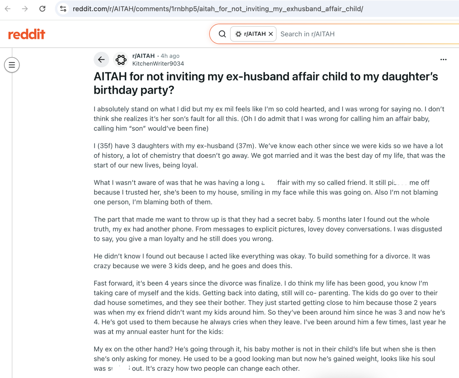 She's Excluding Her Ex-Husband's Affair Child From Her Daughter's ...
