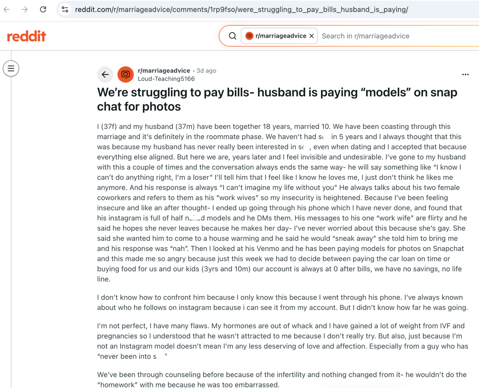 Her Husband's Been Paying Snapchat Models For Photos And They Can't ...