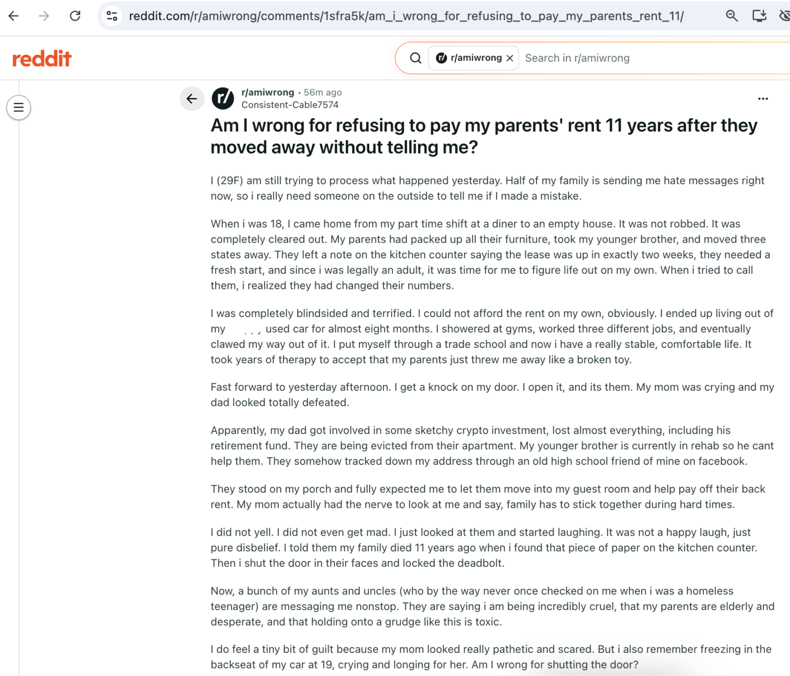 Her Parents Moved Out Of The House Without Telling Her When She Was A ...