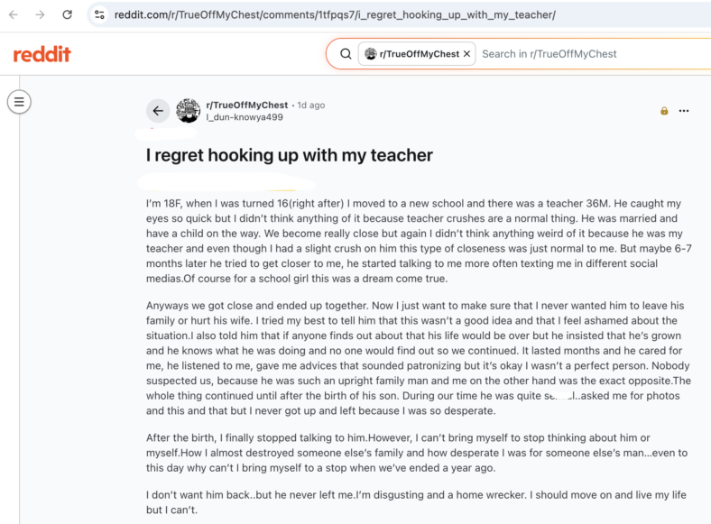 She Slept With Her Teacher When She Was 16, And Her Private School ...