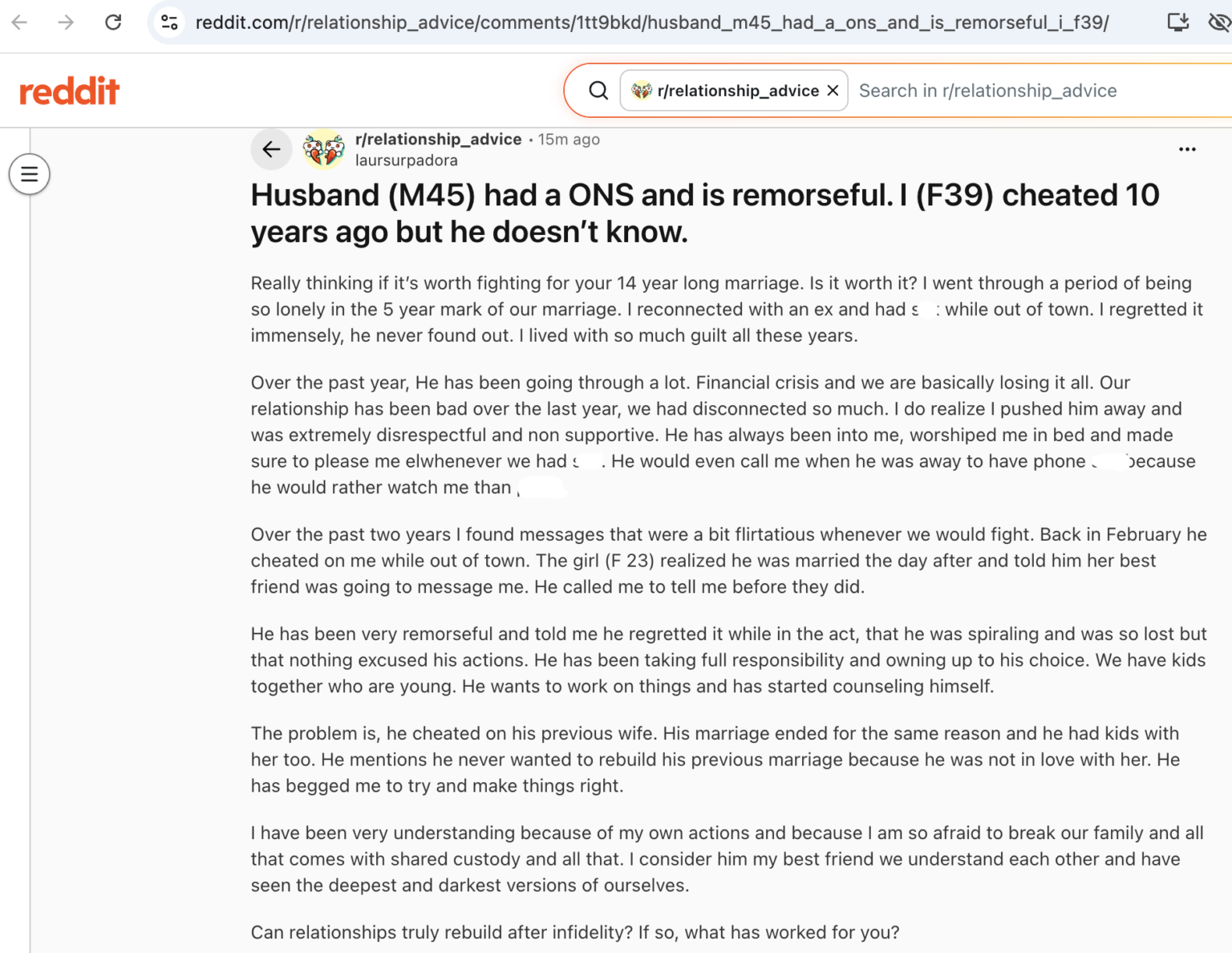 Her Husband Had A One-Night Stand Recently, But She Cheated On Him 10 ...