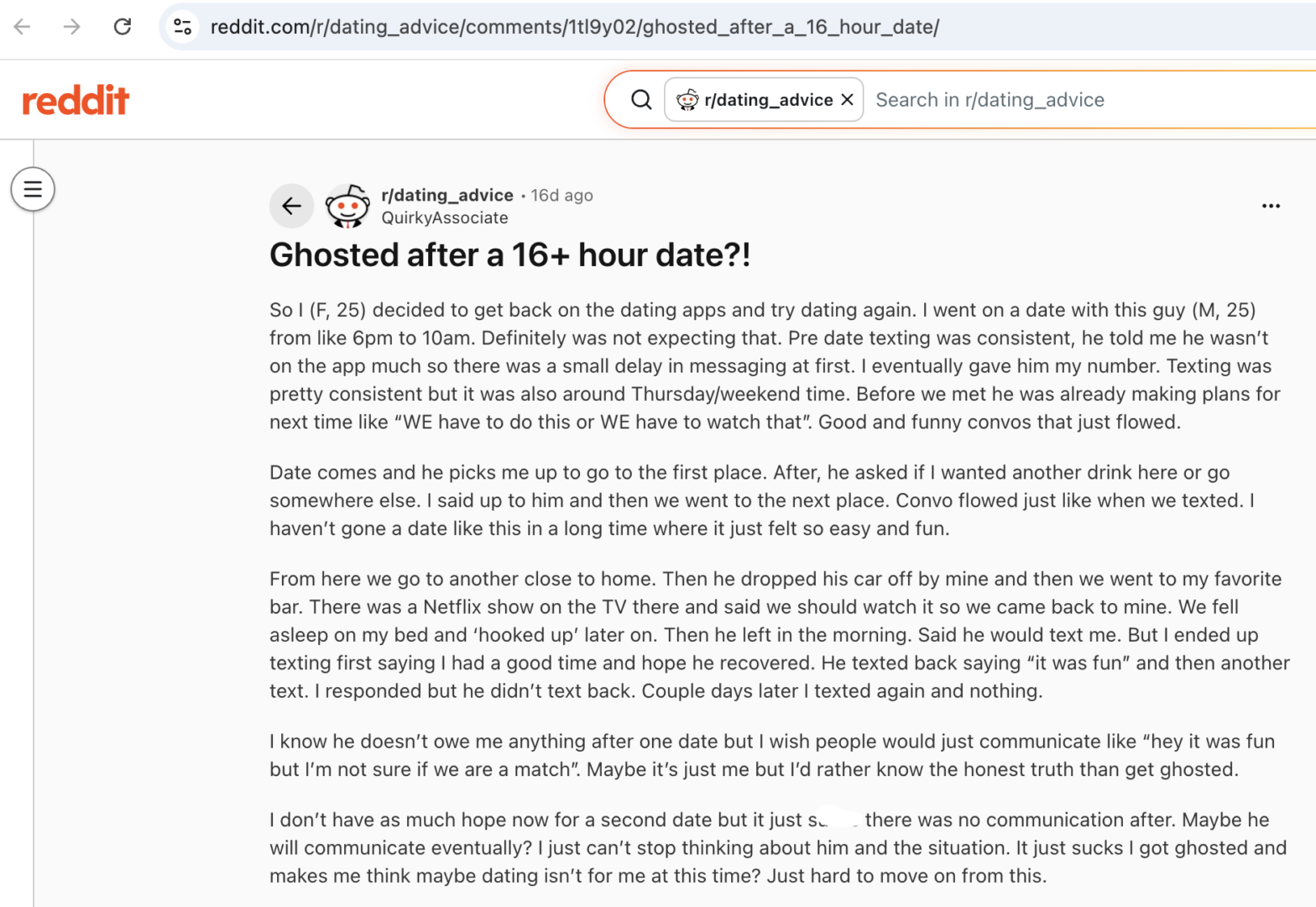 She Went On A 16-Hour Long First Date With A Guy And Slept With Him ...
